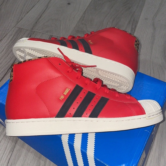 adidas | Shoes | Adidas Shell Toe Red Leopard Print Pro Model Sneakers ...